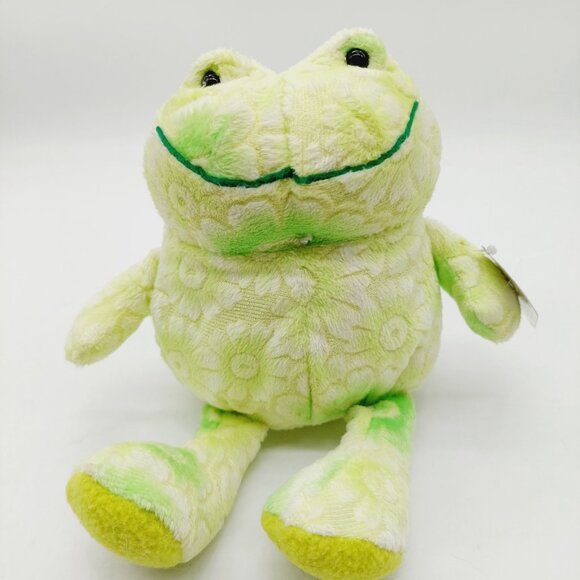 Gund | Toys | G5 By Gund Green Frog Plush 7 4037935 Floral Pattern ...